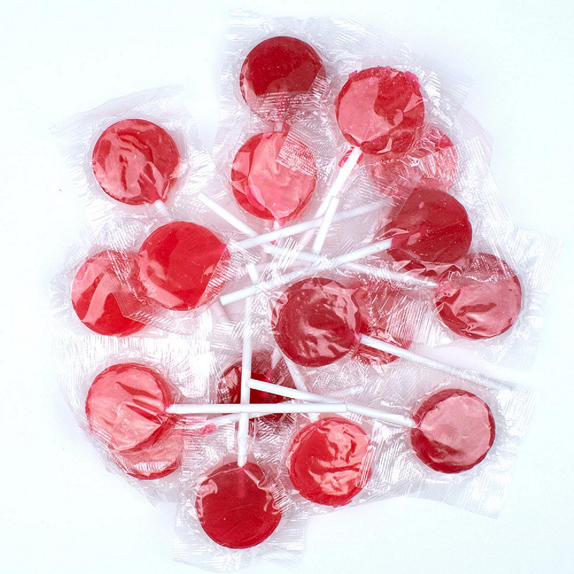 Just Candy Red Flat Lollipops