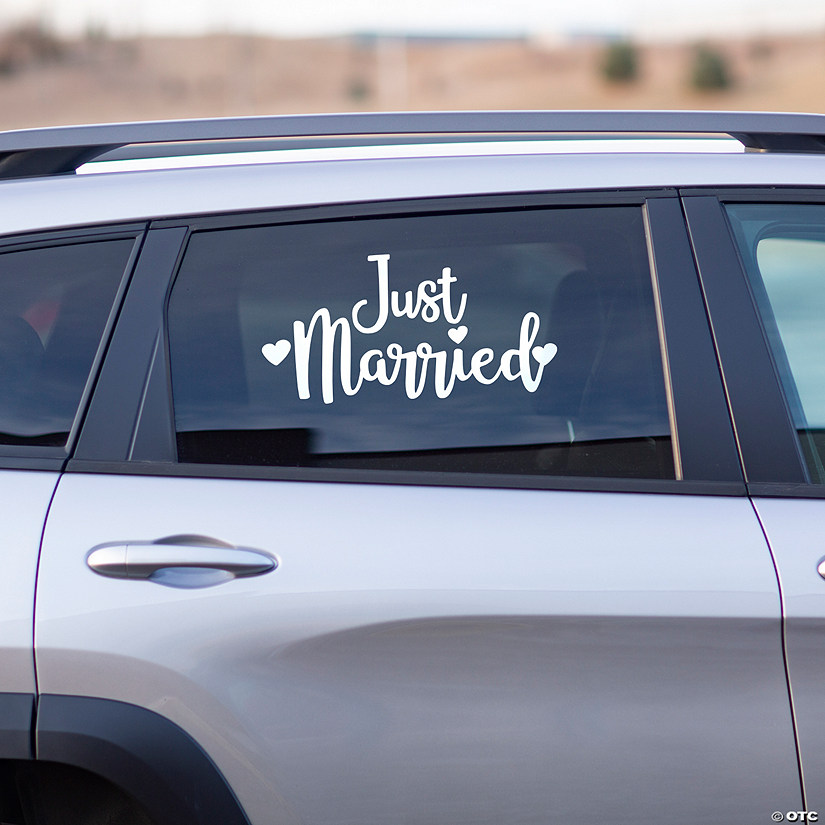 Just Married Car Sticker | Oriental Trading