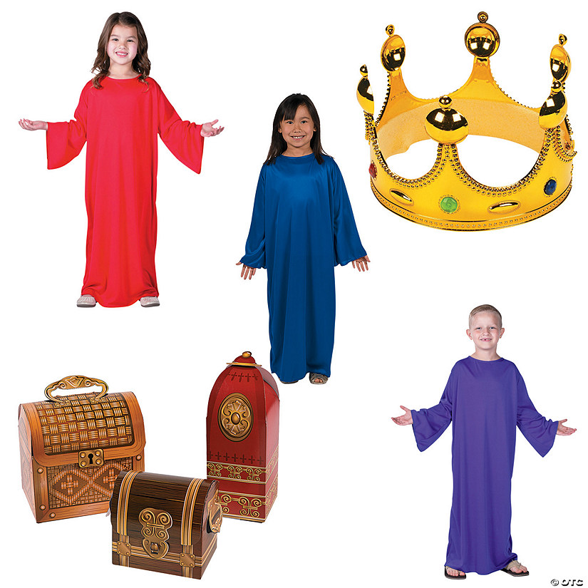 Kids’ Wise Men Costume Kit - Small/Medium - 9 Pc. - Discontinued