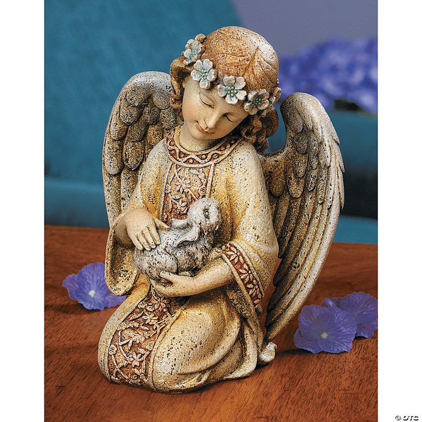 Kneeling Angel with Rabbit - Discontinued