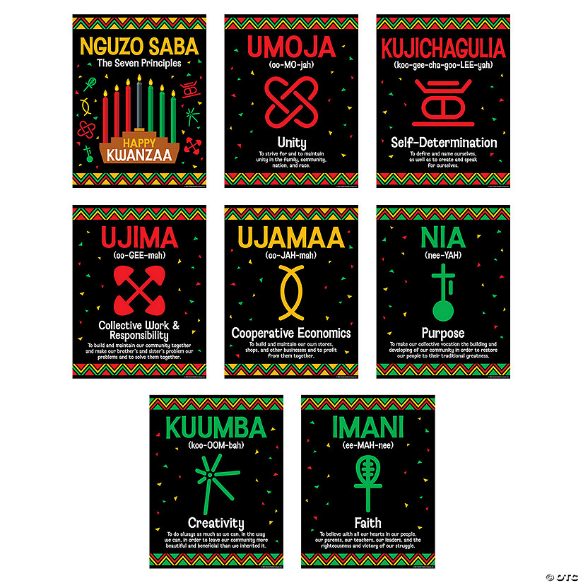Kwanzaa Posters - 8 Pc. - Discontinued