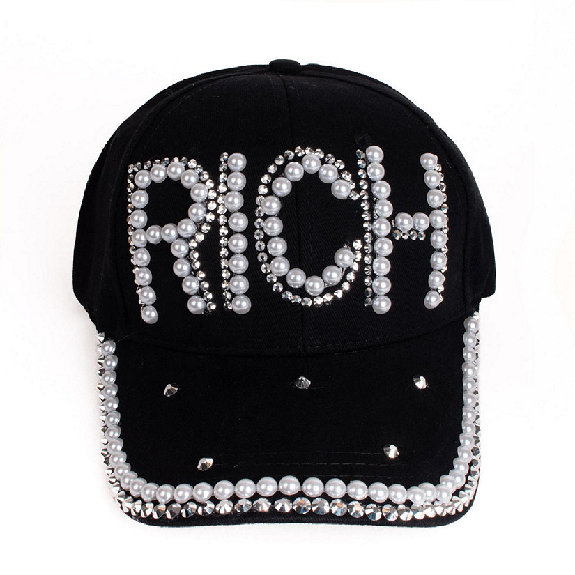 Ladies Bling Cap with Stones Adjustable Rhinestone Hat