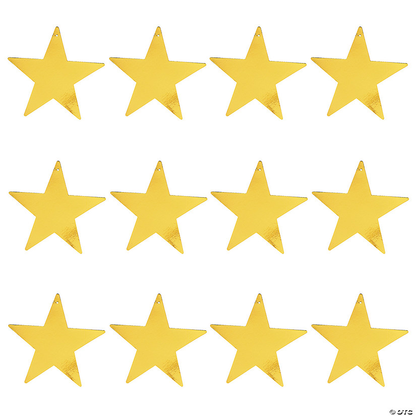 Large Gold Metallic Stars