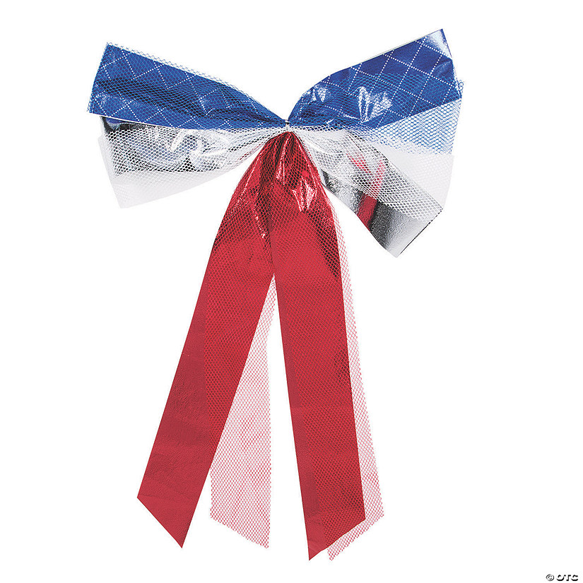 Large Metallic Patriotic Bows | Oriental Trading