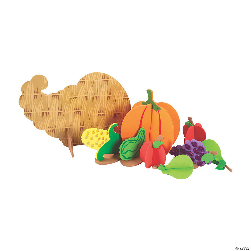 Large Tabletop Cornucopia Thanksgiving Craft Kit - Discontinued