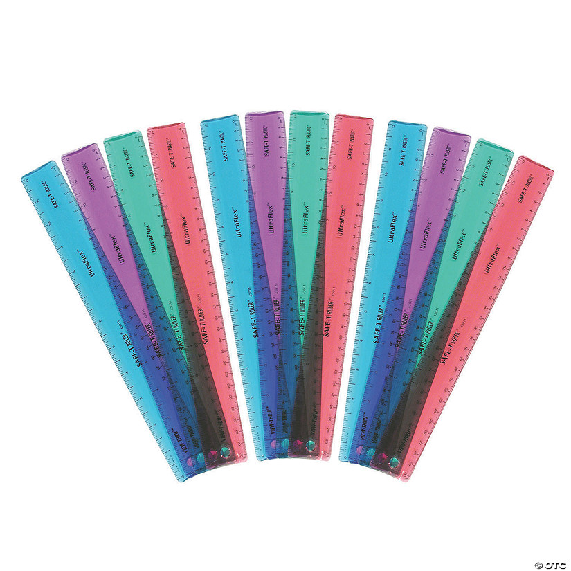 Learning Resources Ultraflex Safe-T Ruler, Pack of 12 | Oriental Trading