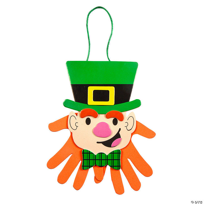 Leprechaun Handprint Sign Craft Kit - Makes 12 | Oriental Trading