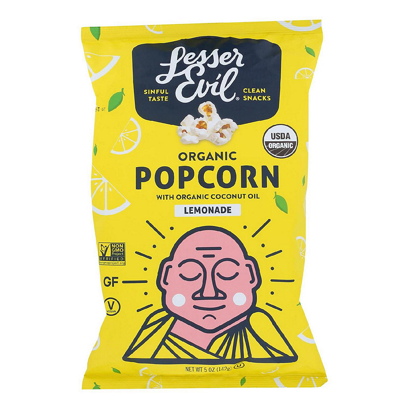 Lesser Evil, Popcorn Lemonade 4.6 oz, Pack of 12