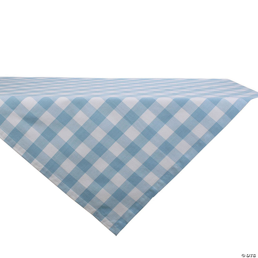 Light Blue Buffalo Check Table Topper 40X40 | Oriental Trading