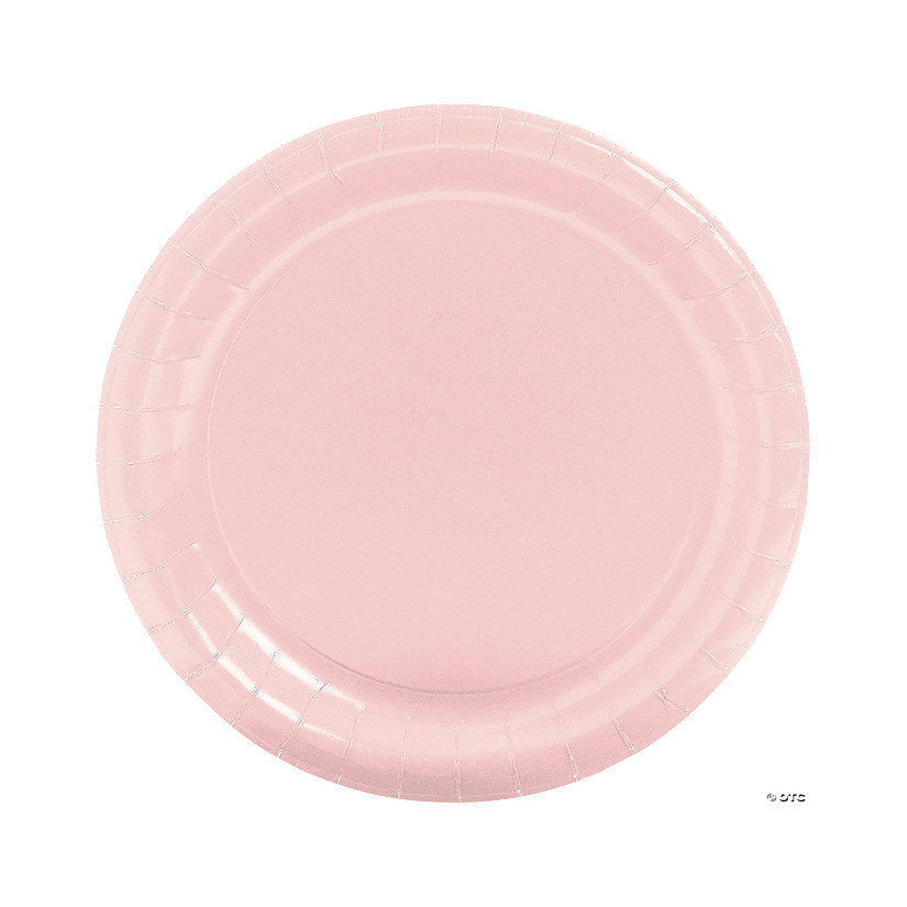 Light Pink Paper Dinner Plates - 24 Ct. | Oriental Trading