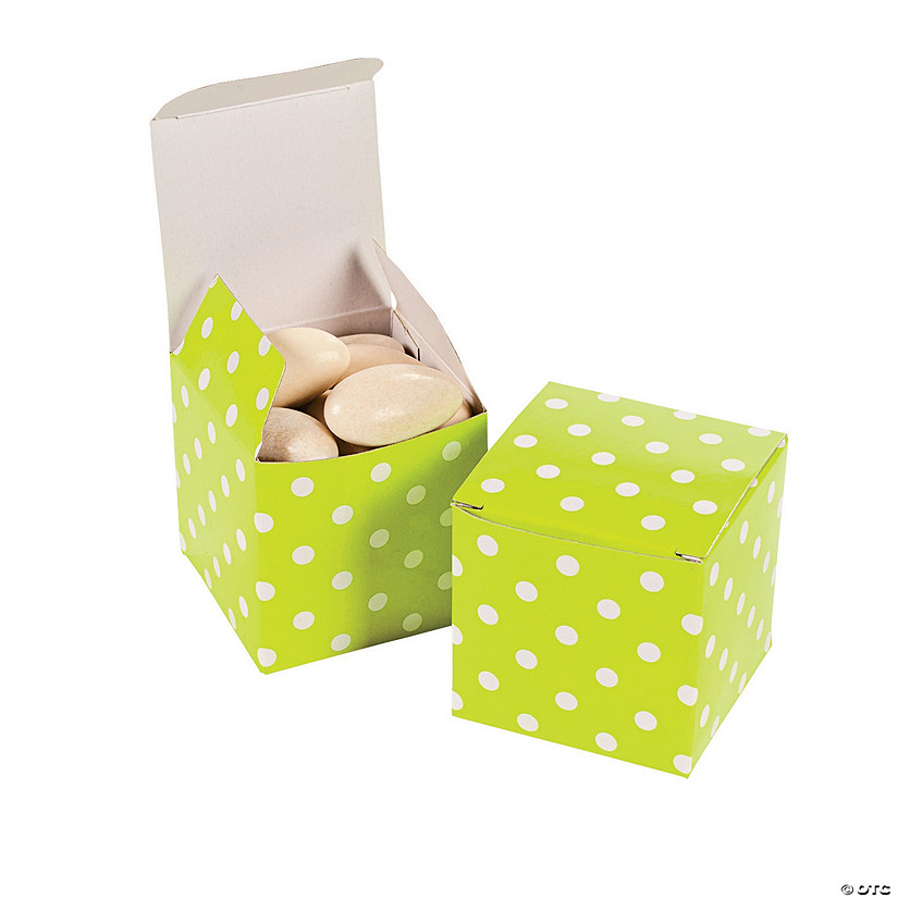 Lime Green Polka Dot Gift Boxes - Discontinued