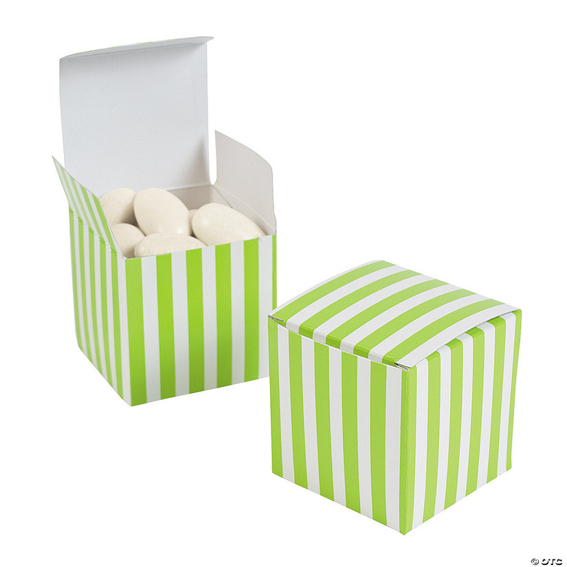 Lime Green Striped Gift Boxes - Discontinued