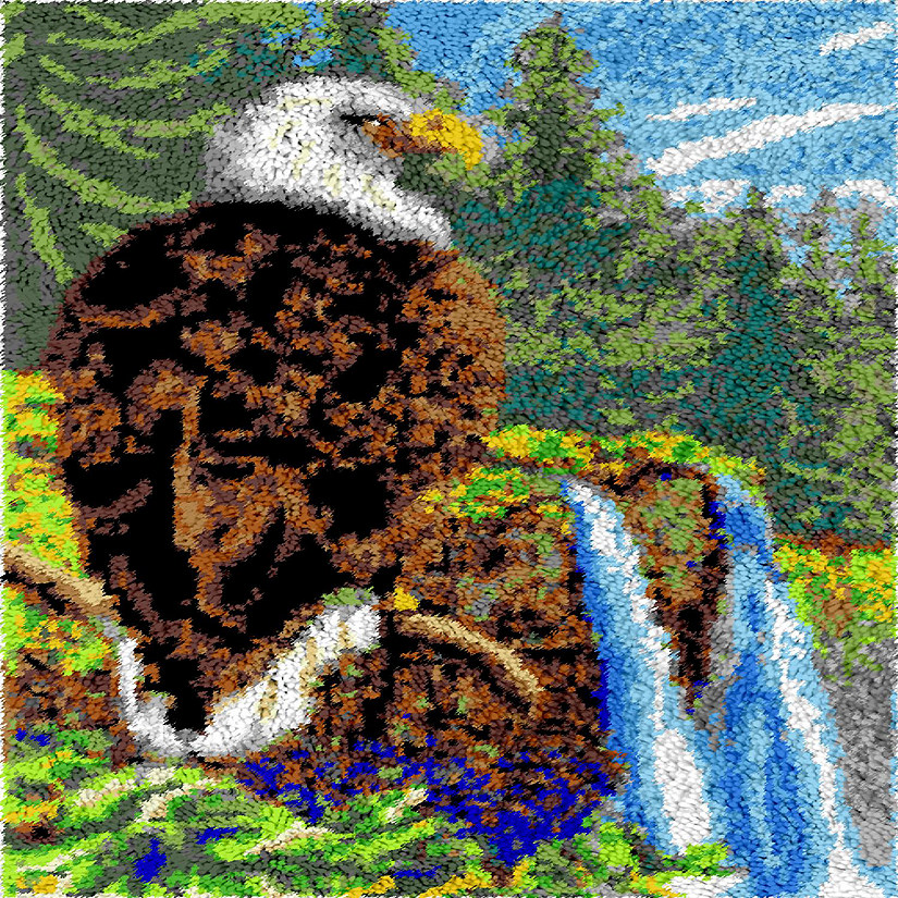 LovelyLust.com Eagle Waterfalls Rug Making Latch Hooking Kit (60x40cm ...