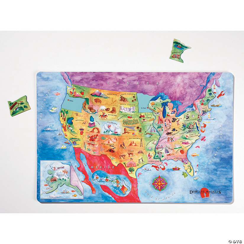 Magnetic USA Map Puzzle - Discontinued
