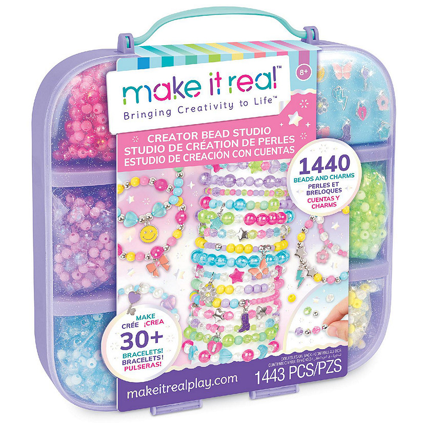 Make It Real: Creator Bead Studio - 1443 Pcs Diy Jewelry Kit, 30 ...