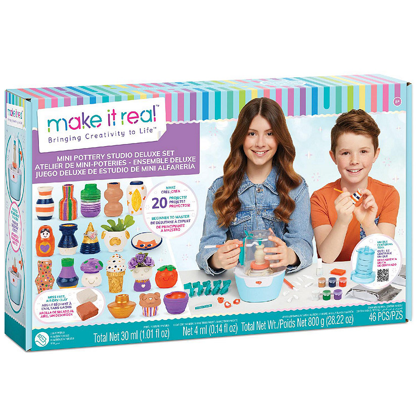 Make It Real: Mini Pottery Diy Studio Deluxe Set, Age 8+