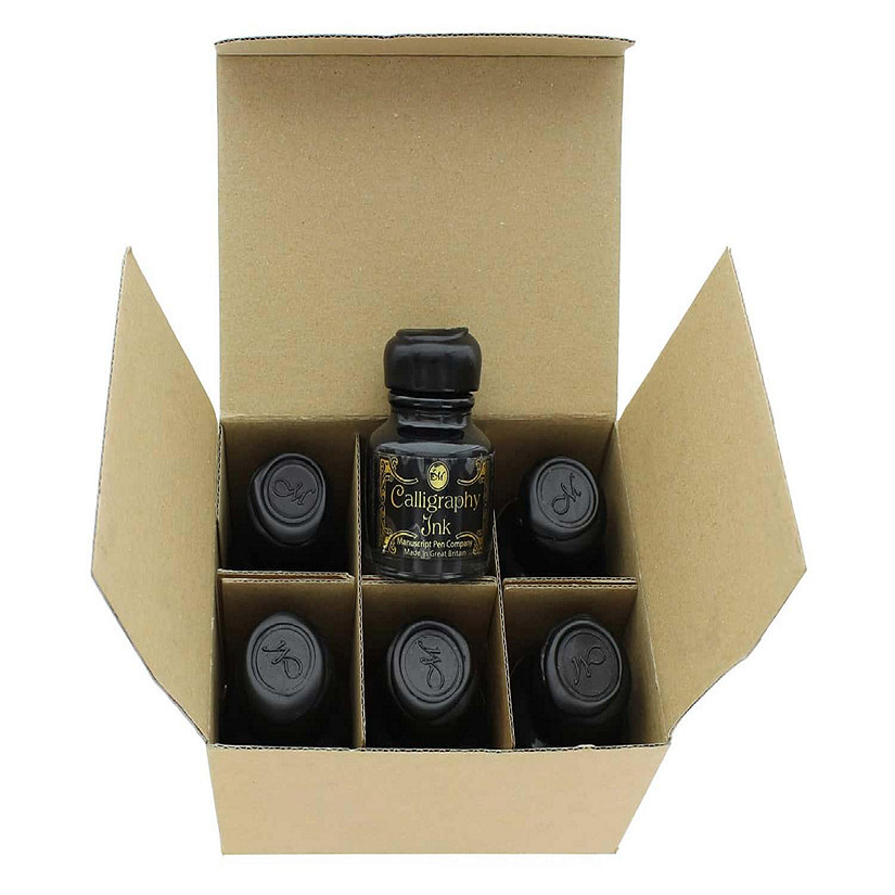 Manuscript Dip Pen Calligraphy Ink Black 6pc