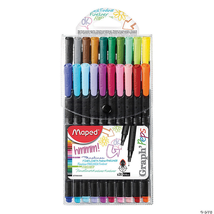 Maped Graph'Peps, Felt Tipped Pens, 20 Pk | Oriental Trading
