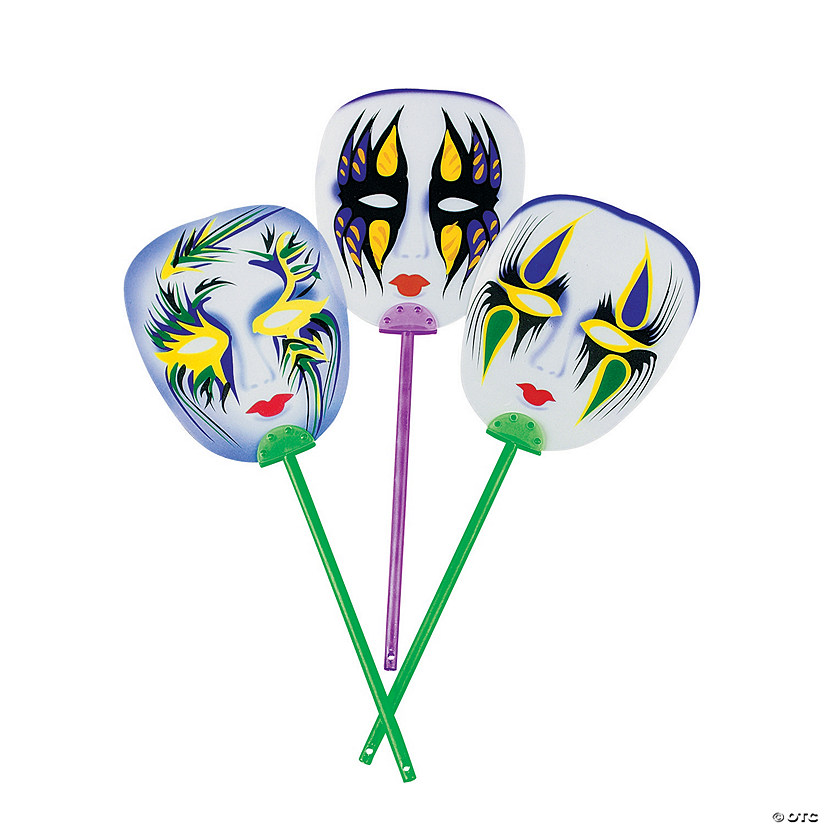 Mardi Gras Mask Hand Fans - Discontinued