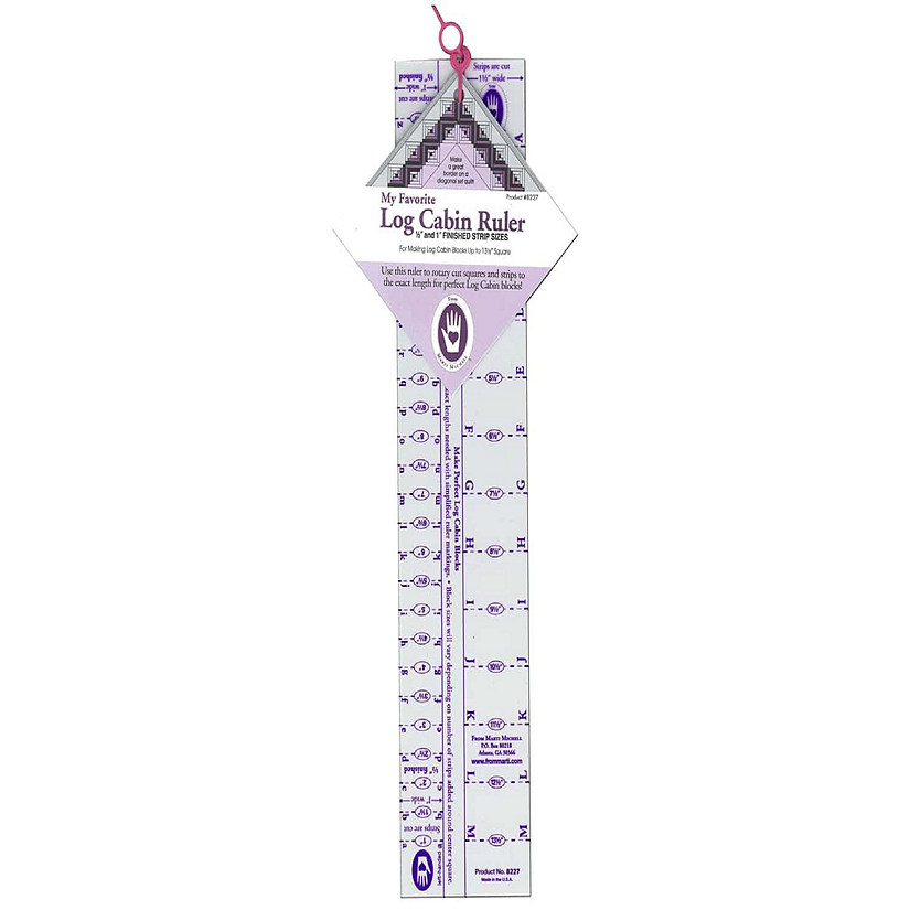 Marti Michell Log Cabin Ruler - 1/2 and 1 in. Finished Strips