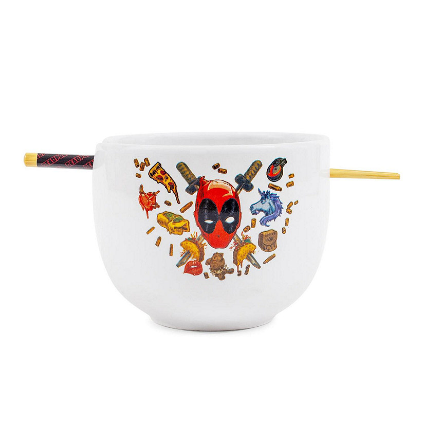 Marvel Deadpool Icons 20-Ounce Ramen Bowl and Chopstick Set | Oriental ...