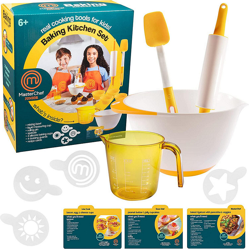 MasterChef Junior Baking Kitchen Set - 7 Pc. Kit Includes Real Cooking ...