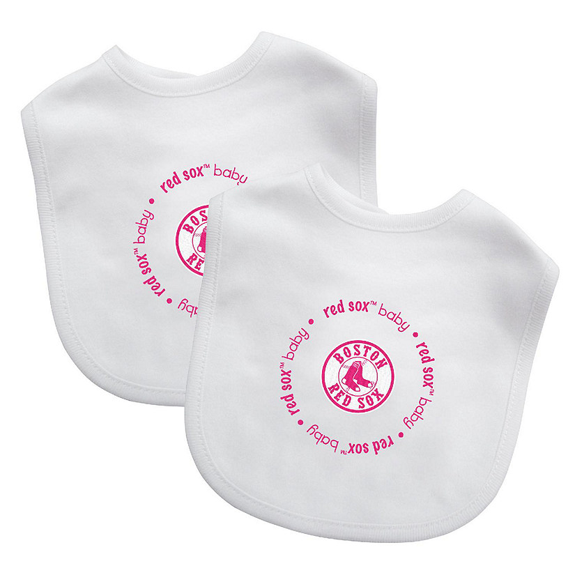 MasterPieces Boston Red Sox Bibs 2 pack Pink Logo | Oriental Trading
