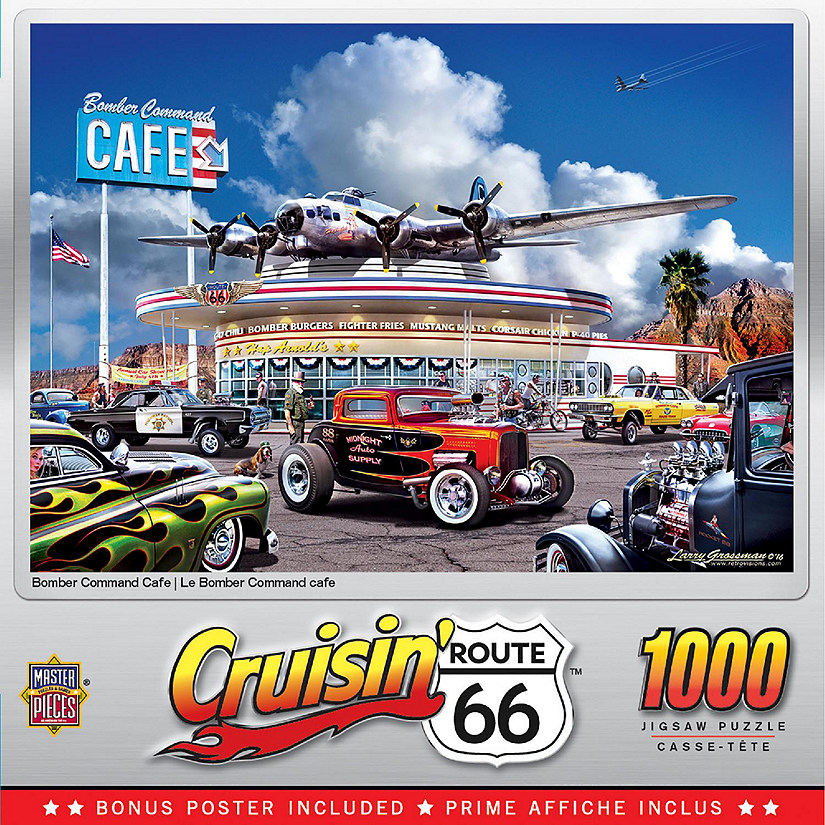 MasterPieces Cruising' Route 66 - Bomber Command Cafe 1000 Piece Puzzle ...