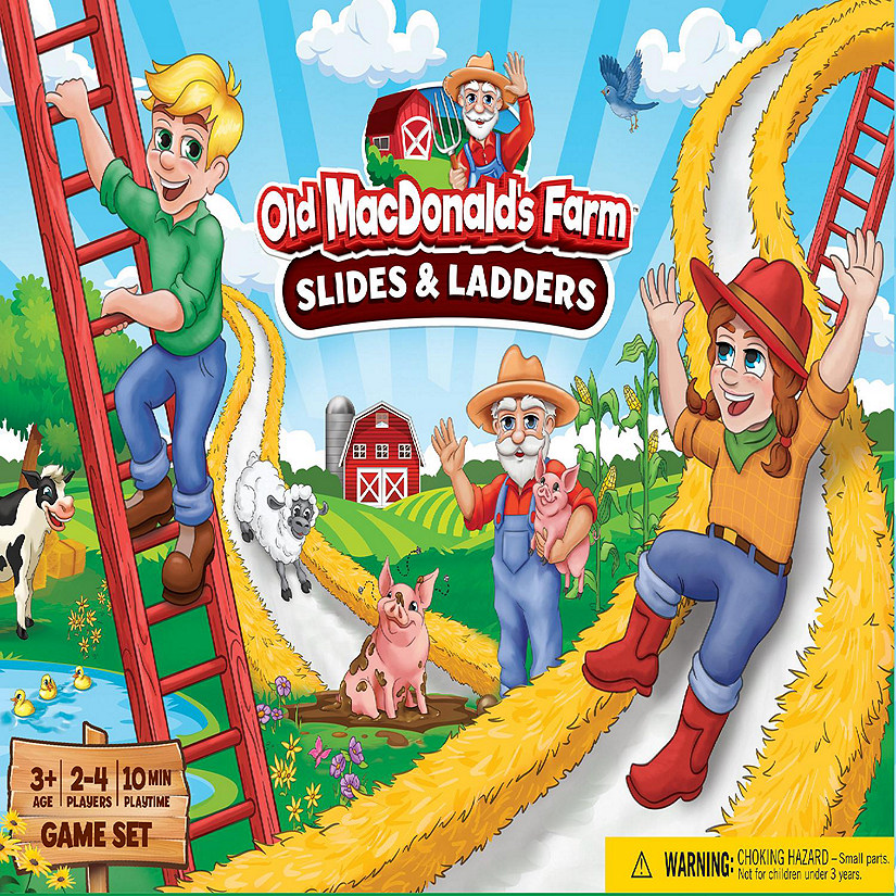 MasterPieces Old MacDonald's Farm - Slides & Ladders Board Game ...