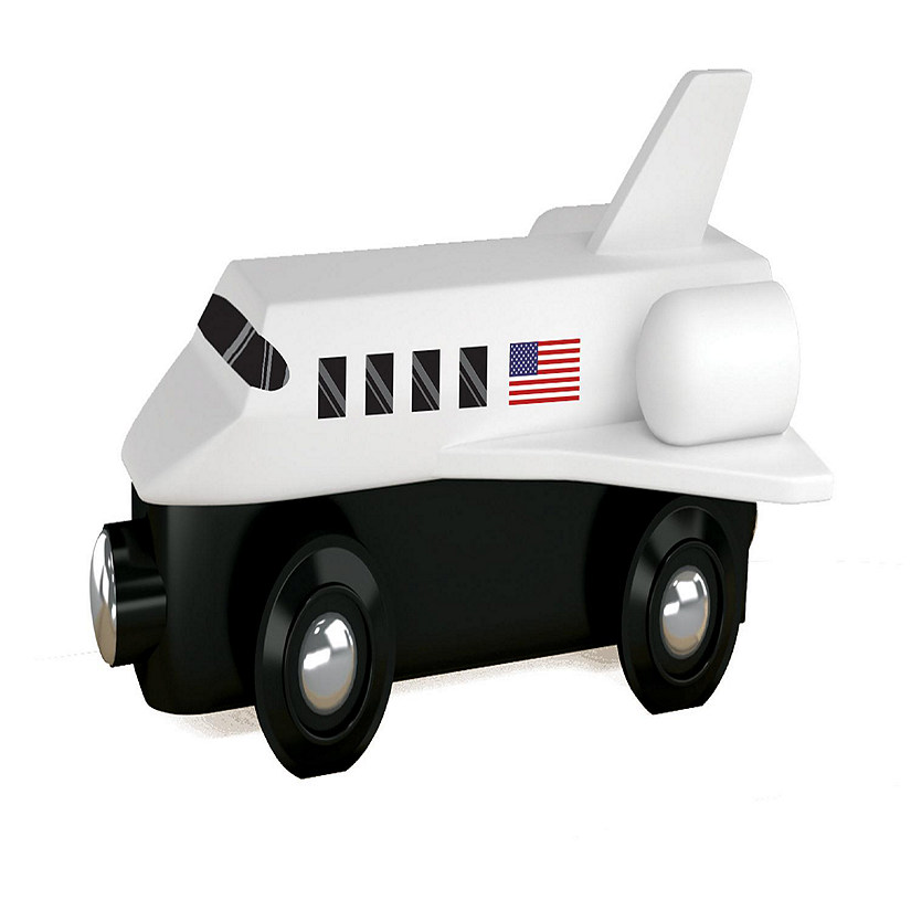 MasterPieces Space Shuttle Wooden Toy Train Engine For Kids