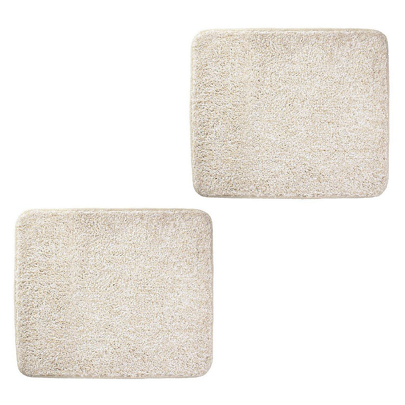 mDesign Soft Microfiber Small Accent Rug Mat, 2 Pack, 21" x 17 ...