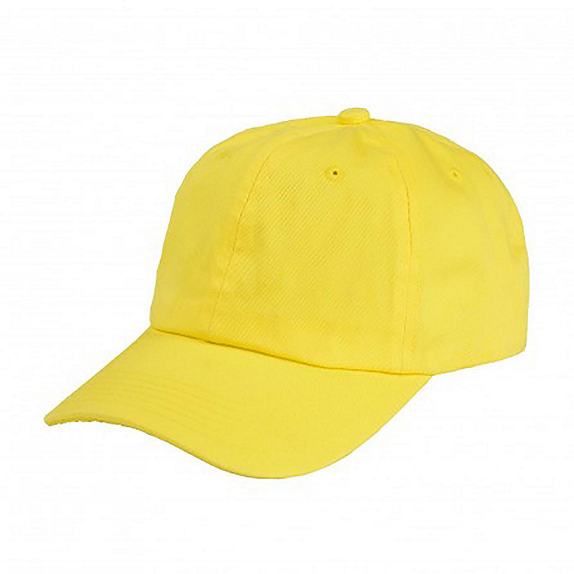 Mechaly Cotton Dad Hat Adjustable Cap (Yellow)