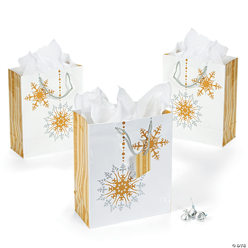 Medium Gold & Silver Gift Bags - Discontinued