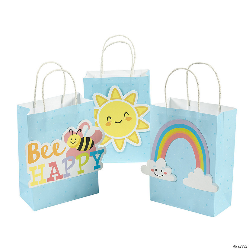 Medium Spring Kraft Paper Gift Bags - 12 Pc. - Discontinued