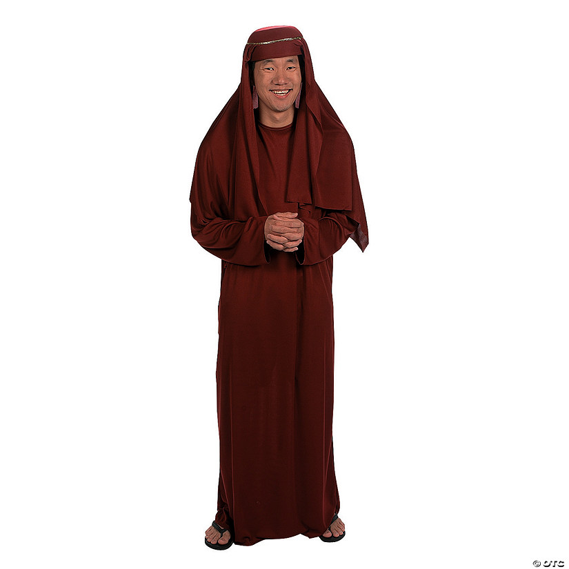 Men's Maroon Robe and Hat Nativity Costume | Oriental Trading
