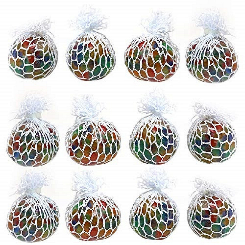 Mesh Balls - Squishy Fidget Balls Stress Reliever- 12 Pack