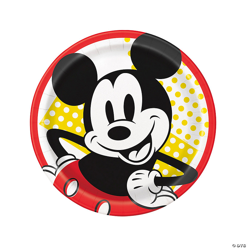 Mickey Mouse Party Paper Dinner Plates - 8 Ct. | Oriental Trading