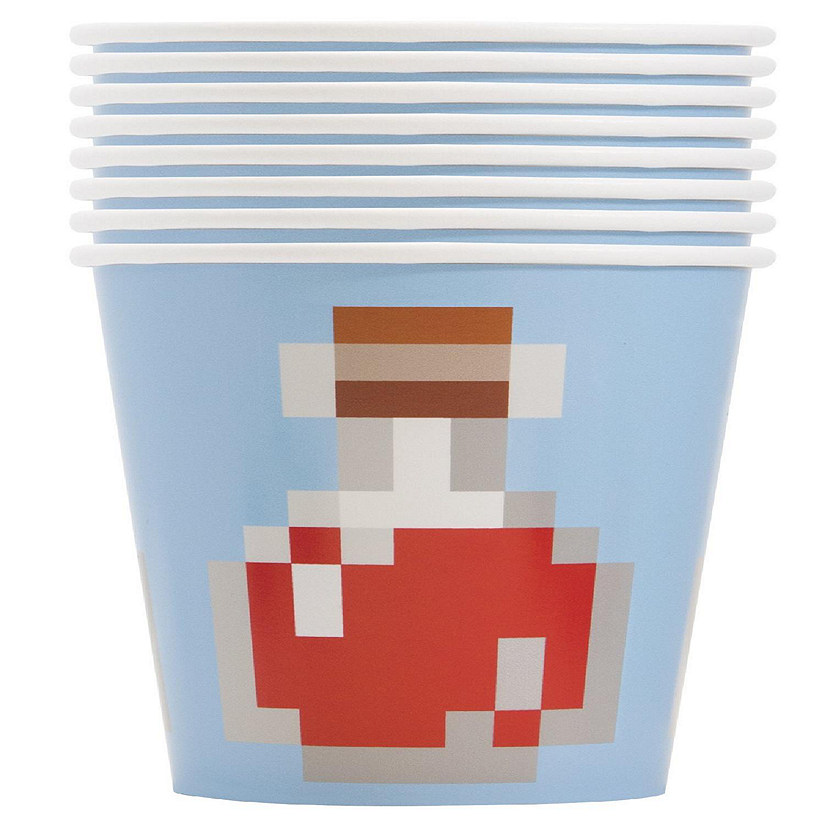 Minecraft 9oz Paper Cups - 8ct | Oriental Trading