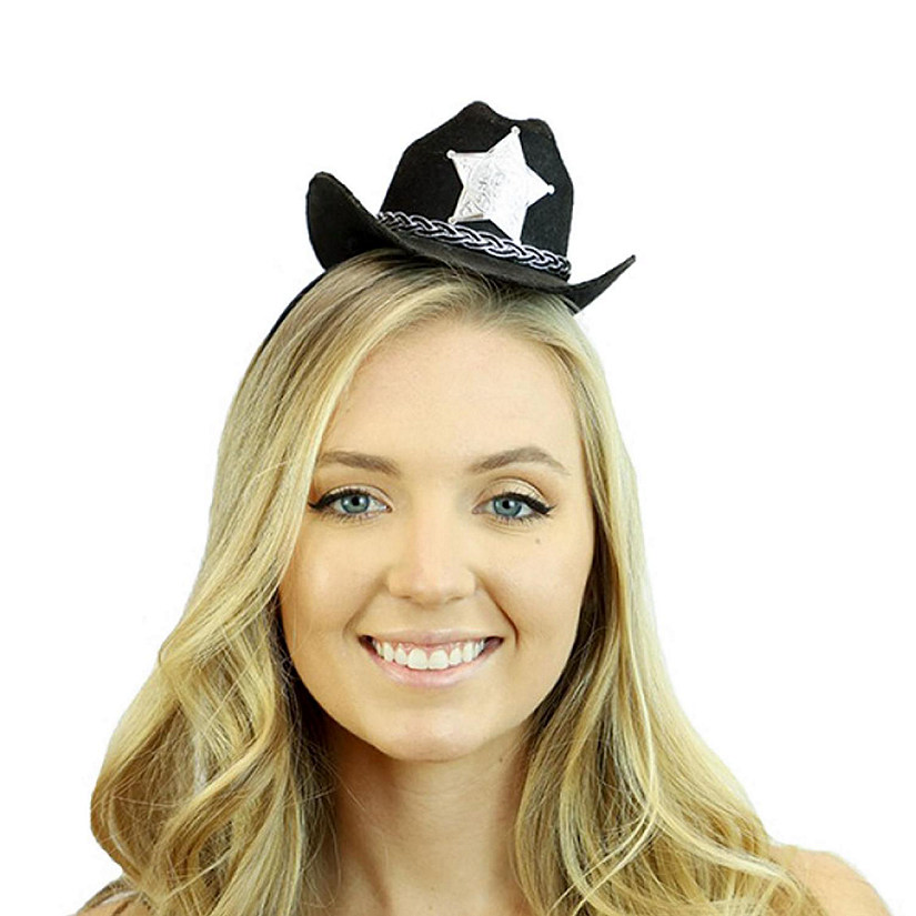 Mini Cowboy Hat Costume Headband Black | Oriental Trading