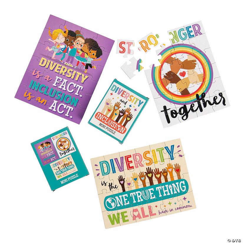 Mini Diversity & Inclusion Jigsaw Puzzles - 12 Boxes | Oriental Trading