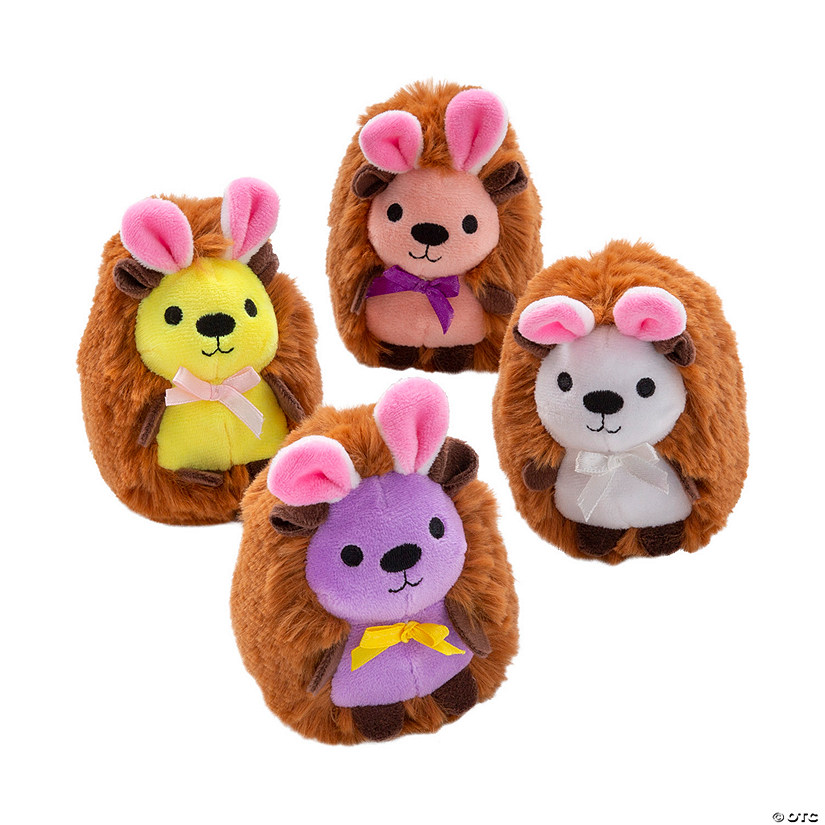 Mini Easter Stuffed Pastel Hedgehogs - 12 Pc. - Discontinued