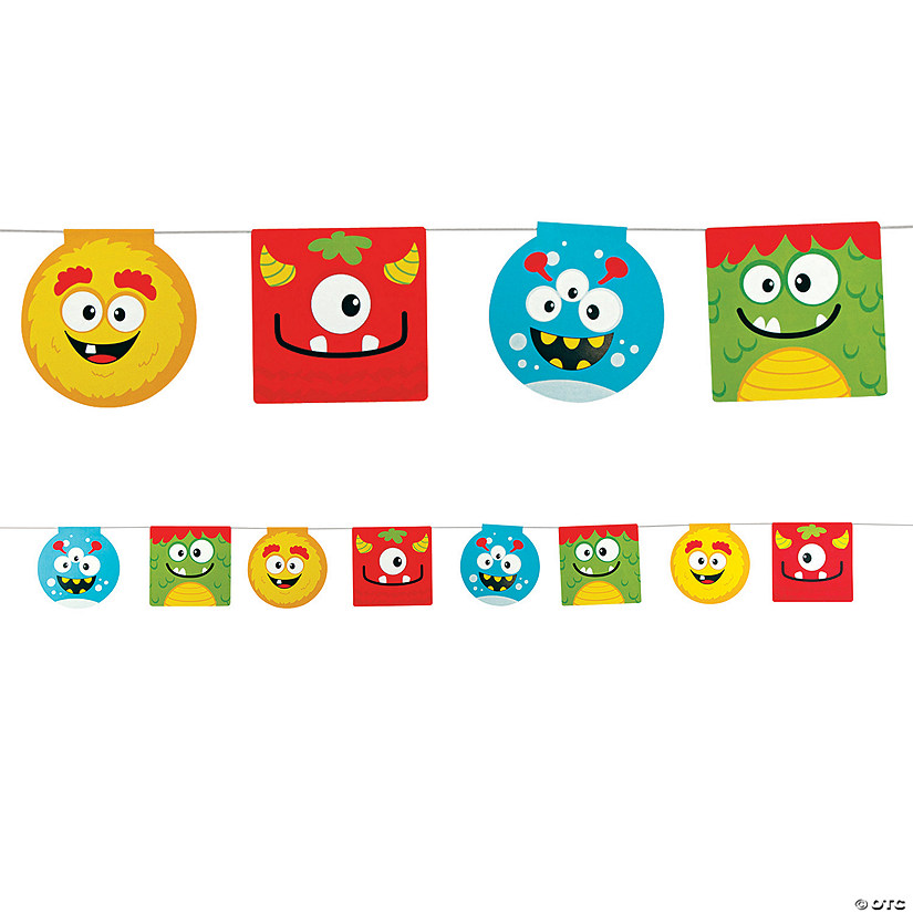 Mini Monster Paper Pennant Banner | Oriental Trading