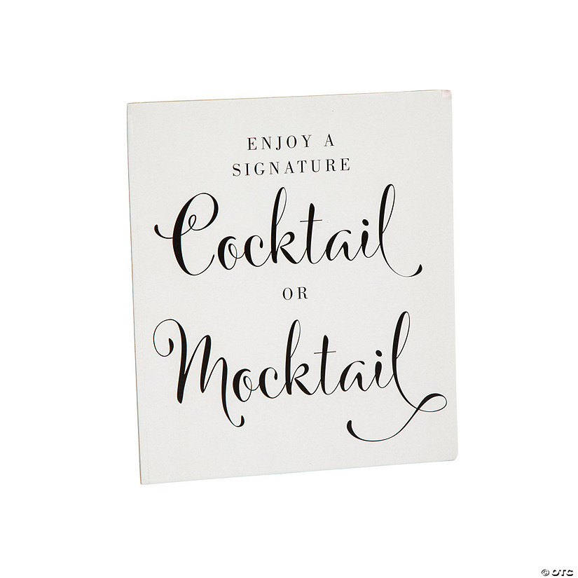 Mocktail Table Sign with Easel | Oriental Trading