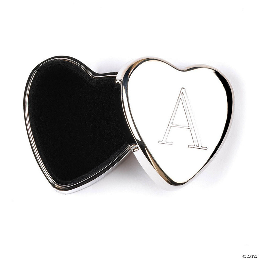 Monogram Heart Keepsake Boxes 1.5X1.5X0.75"