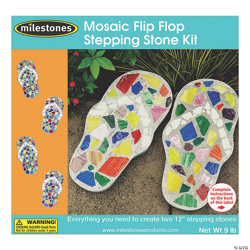 Mosiac Stepping Stone Kit-Flip-Flop | Oriental Trading
