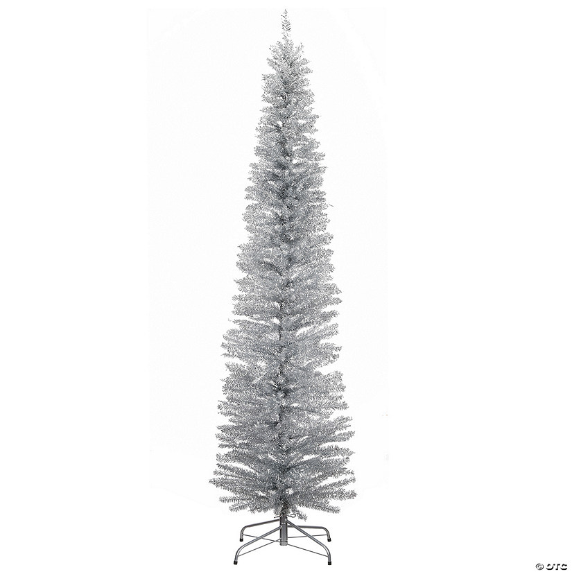 National Tree Company 7 ft. Silver Tinsel Tree | Oriental Trading