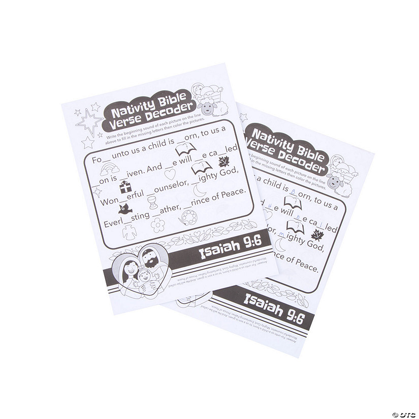 Nativity Bible Verse Decoder Activity Books - 12 Pc. - Discontinued