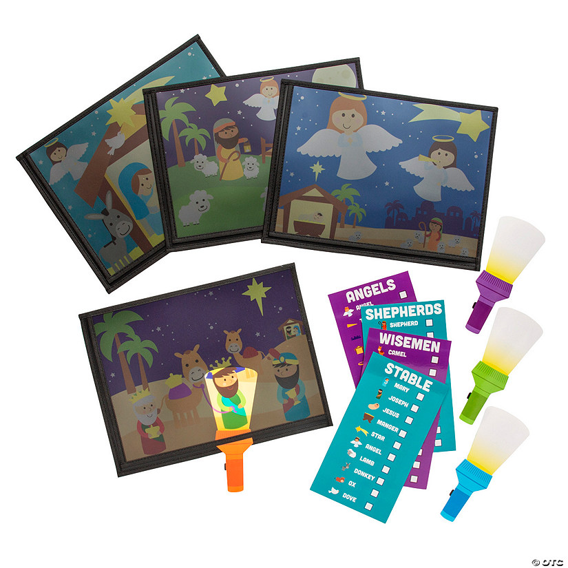 Nativity Magic Flashlight Activity Set - 12 Pc. - Discontinued