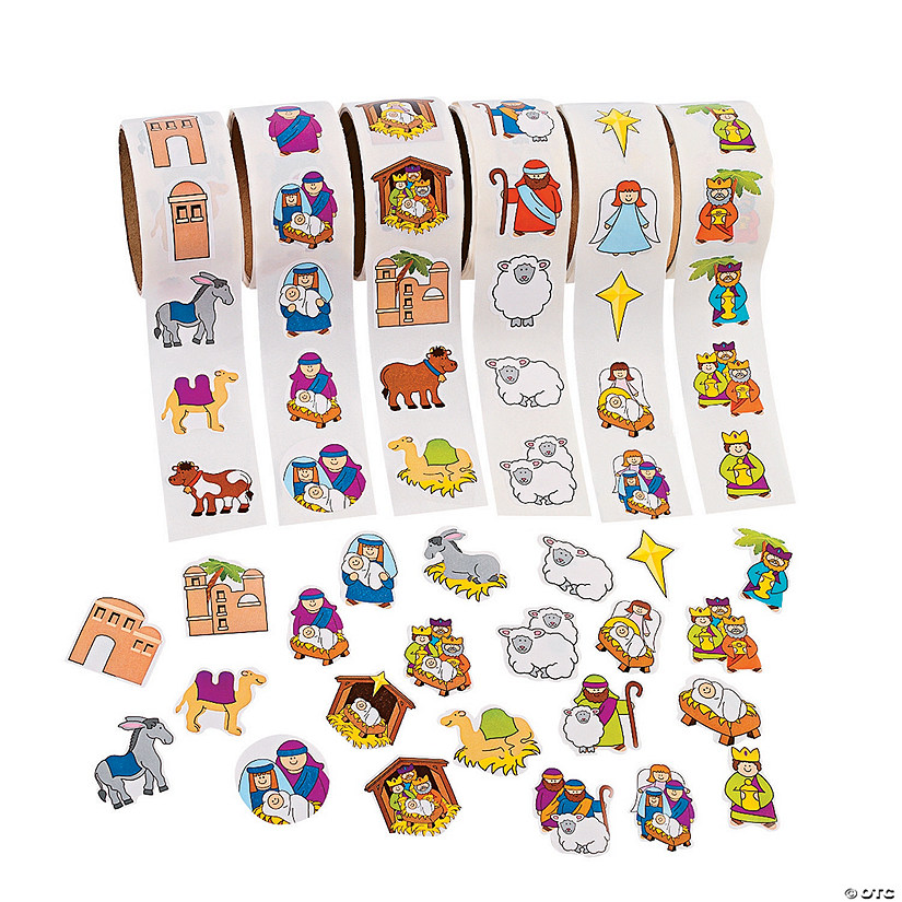 Nativity Stickers on A Roll | Oriental Trading