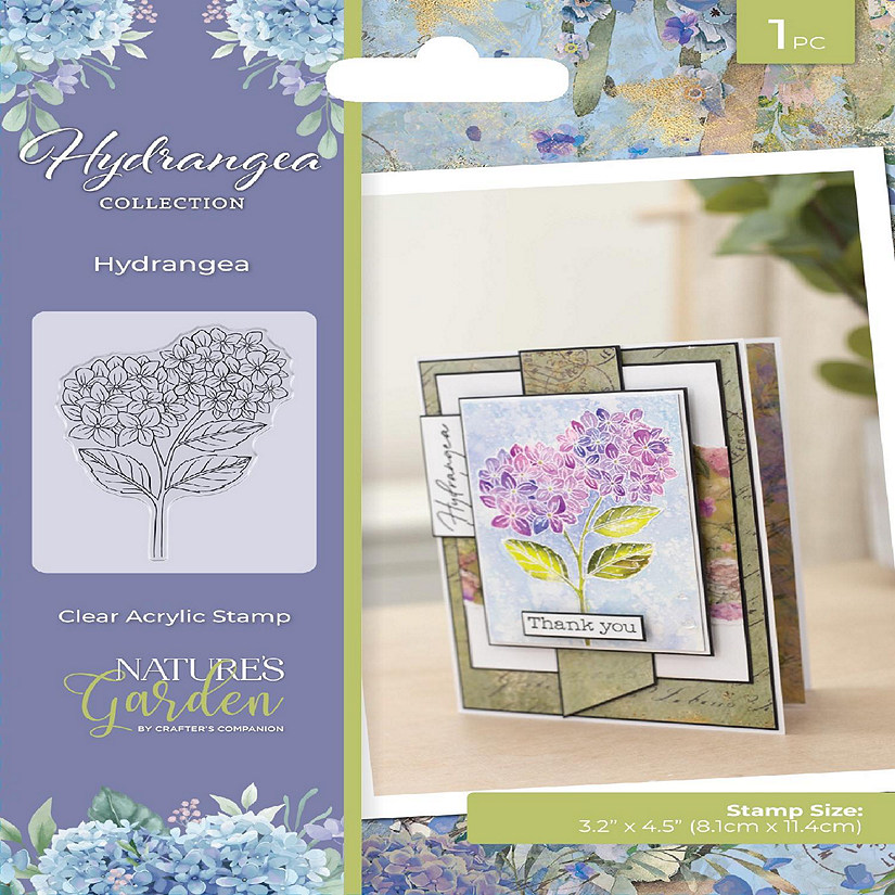 Nature's Garden Hydrangea Clear Acrylic Stamps-Hydrangea | Oriental Trading